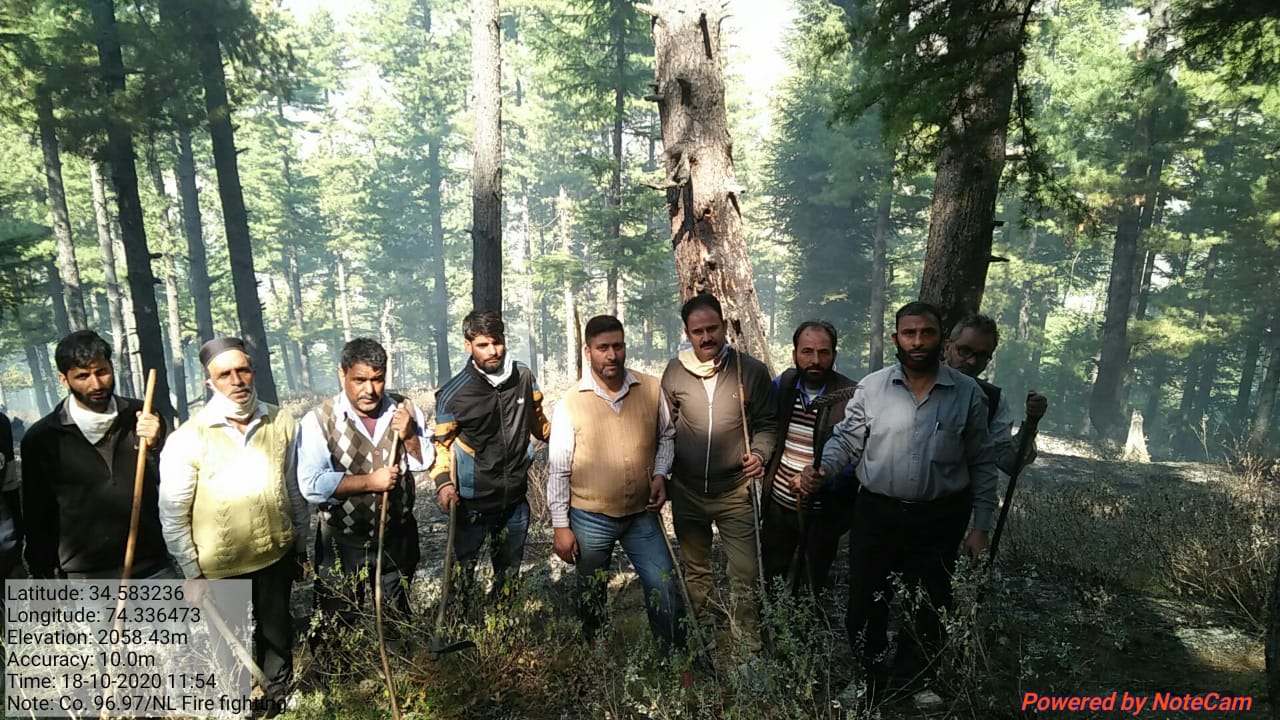 Kupwara: Human intervened forest fire nearly brought under control ...